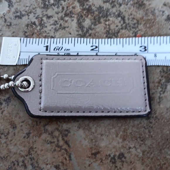 Coach | Bags | Coach Gray Patent Leather Hang Tag | Poshmark